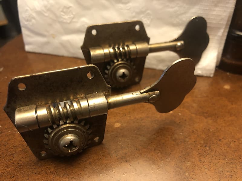 Fender Vintage Original "Reverse" 1960's Nickel Bass Tuners | Reverb