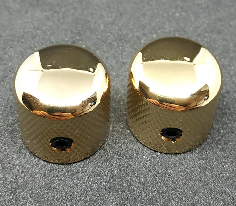 2 Gold SmallGrip Telecaster Metal Dome Knobs for 6mm Pots | Reverb UK