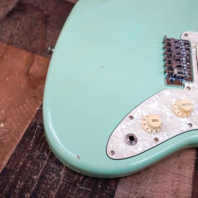 Squier by Fender Standard Jagmaster Seafoam Green Rare Color | Reverb