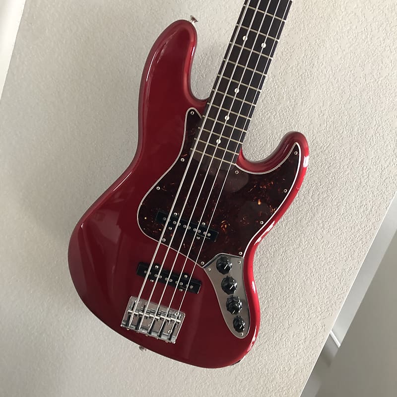 Fender Deluxe Active Jazz Bass V Candy Apple Red | Reverb