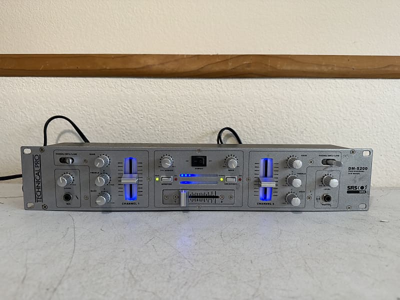Technical Pro DMS200 19 2U Rack Mount 2 Channel DJ Mixer with | Reverb