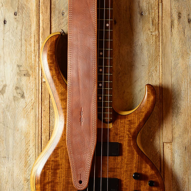 Pinegrove Leather BS53 3" (76mm) Wide Bass Strap - Tan | Reverb UK