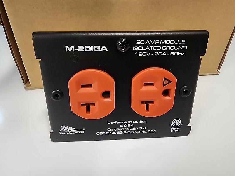 Middle Atlantic M-20IGA, , MPR Module, 20A, Duplex Iso Ground | Reverb