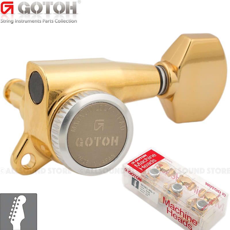 GOTOH SG381-MGT-07 6 In-Line Locking Mini Tuners MAGNUM LOCK | Reverb