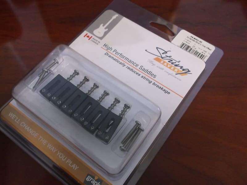 Graph Tech PS-8001-00 String Saver Offset Saddles For Fender | Reverb