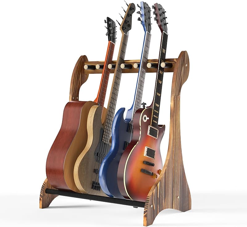 Guitar Stand for Multiple Guitars, Wood Guitar Rack for 8 | Reverb