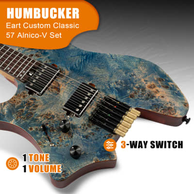 Eart Guitars, GW2L, Left Handed Headless Electric | Reverb