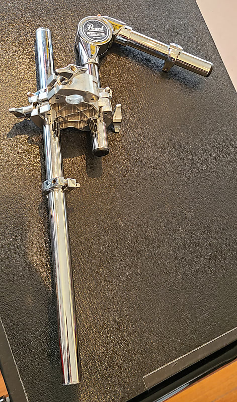 Pearl Uni Lock Dual Tom Clamp with Post & 1 Tom Arm - Chrome | Reverb