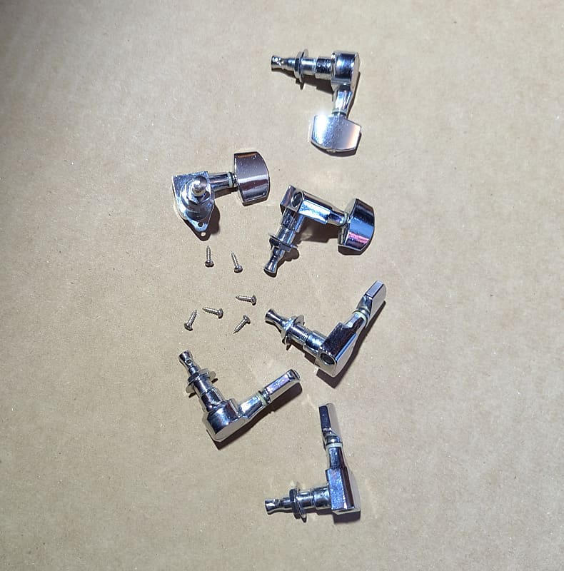 Unknown 3x3 Guitar Tuners Mid 2000s - Chrome | Reverb