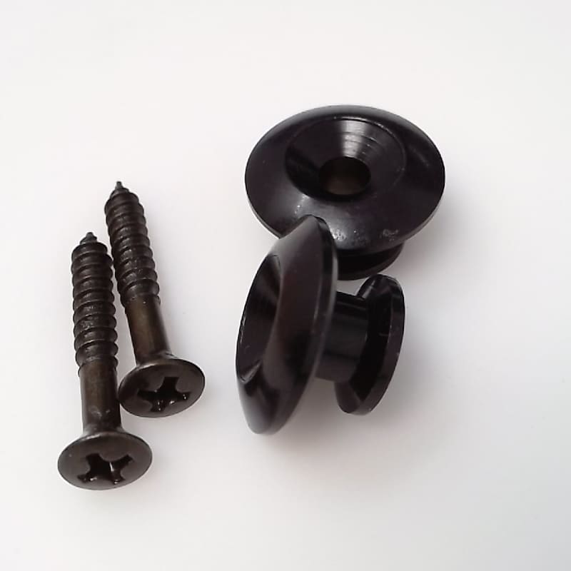 True Custom Shop® Black Oversized 17mm Strap Buttons for | Reverb