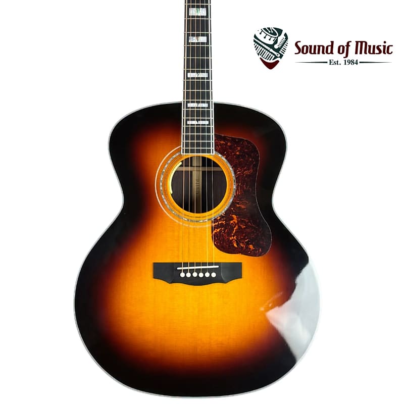 Guild F-55 Jumbo Acoustic-Electric Guitar W/Case - Antique | Reverb