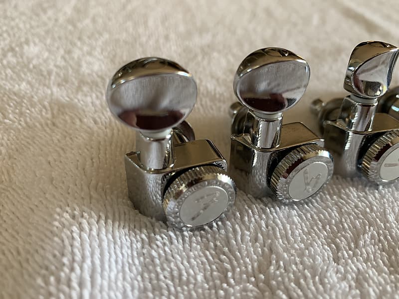 Fender Locking Tuners Logo F Chrome Tuners With Vintage | Reverb
