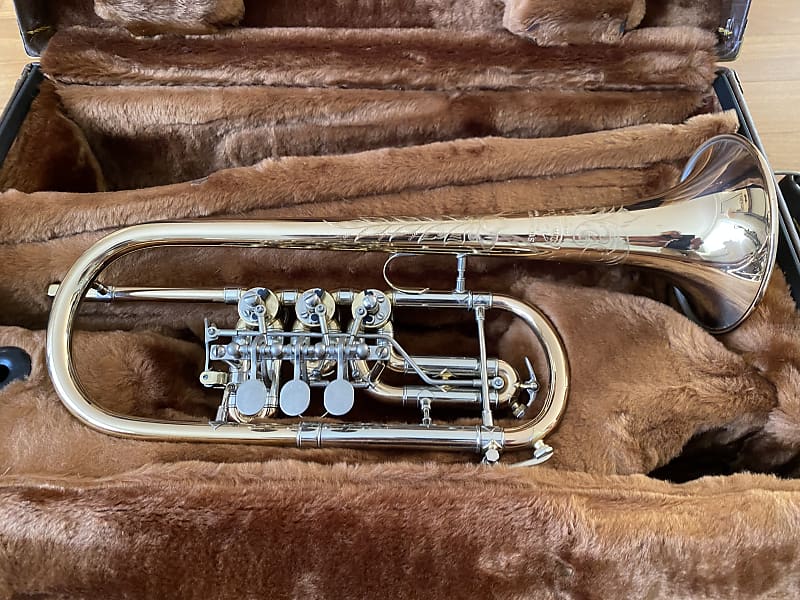 Bach Stradivarius 255G Rotary Valve C Trumpet | Reverb