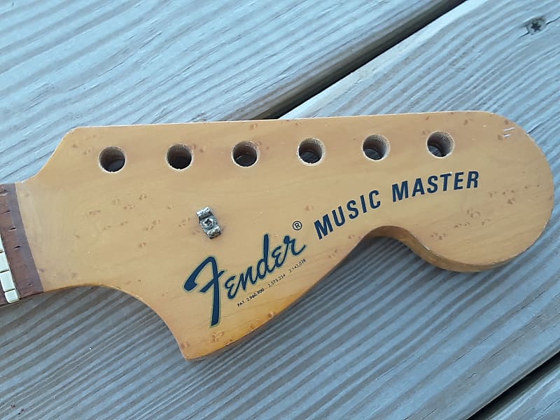 1972 1973 Fender Musicmaster guitar neck birdseye | Reverb