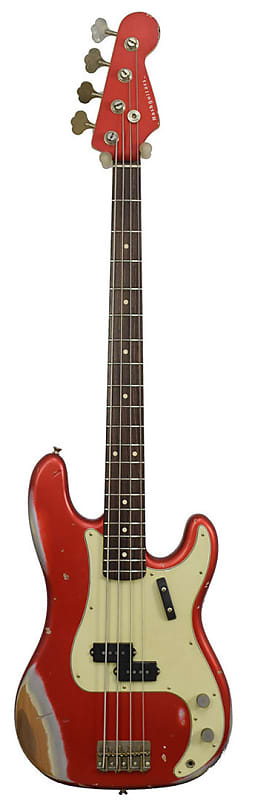 Nash Bass PB-63/MH Candy Apple Red RW | Reverb