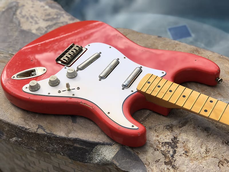 Real Life Relics Loaded Strat Stratocaster Body Aged Fiesta | Reverb