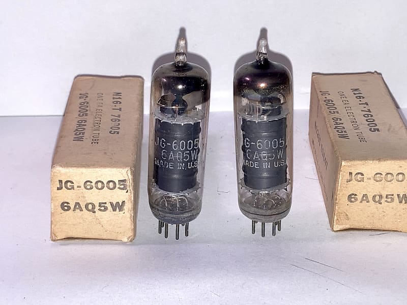GE 6AQ5 6005 JAN Mil-Spec Tubes, Matched Pair, NOS/NIB | Reverb