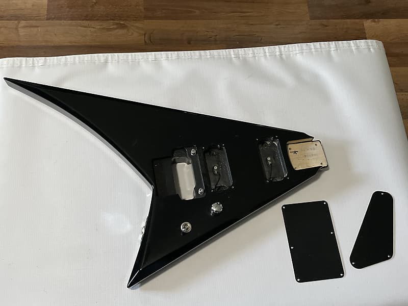 2009 Japan Jackson RX10D RR Rhoads V Black Guitar Body Floyd | Reverb