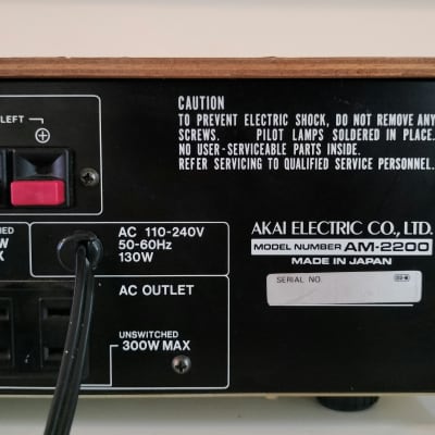 Akai AM-2200 Stereo Pre-Main Amplifier 1976-79 | Reverb