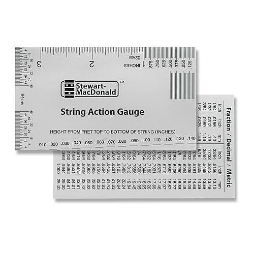 StewMac String Action Gauge And Ruler, Inches, Stainless | Reverb