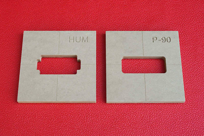 Humbucker and P-90 Pickup Guitar Router Templates - Combo | Reverb