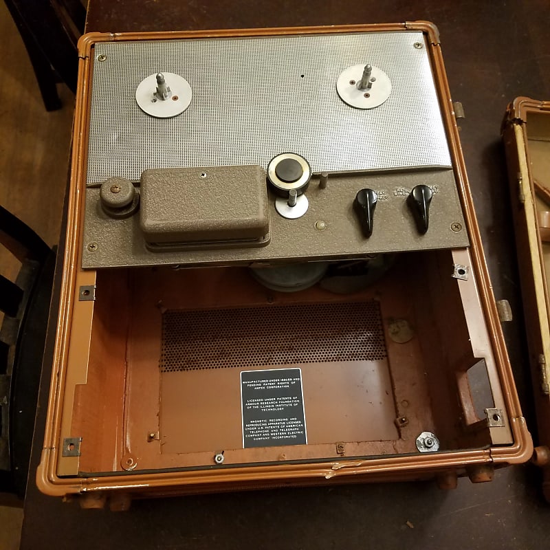 Ampex 652 tape recorder and case 1964 - Tan Faux Leather | Reverb