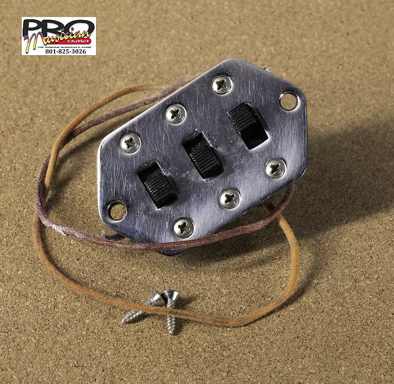 Fender Jaguar switch plate and switches with original screws | Reverb