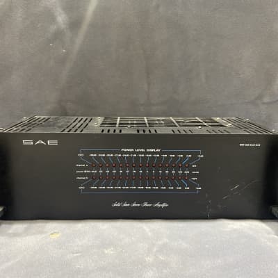 SAE 2200 Stereo Power Amplifier 1980s Black | Reverb