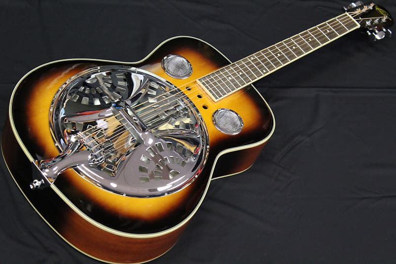 Oscar Schmidt Round Neck Resonator Guitar - Sunburst | Reverb