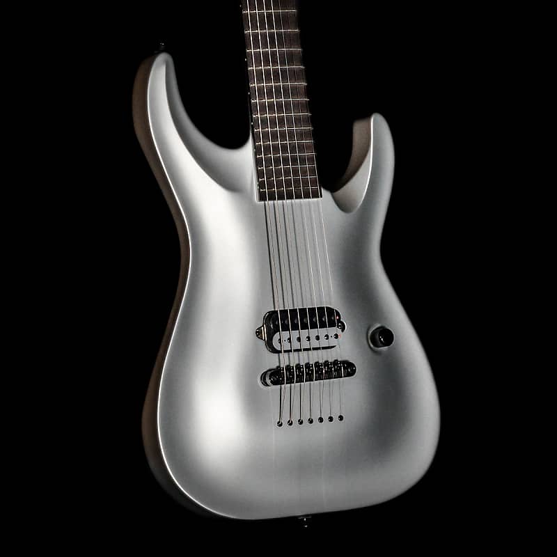 ESP Custom Shop Horizon 7-String Baritone - Silver Satin, | Reverb