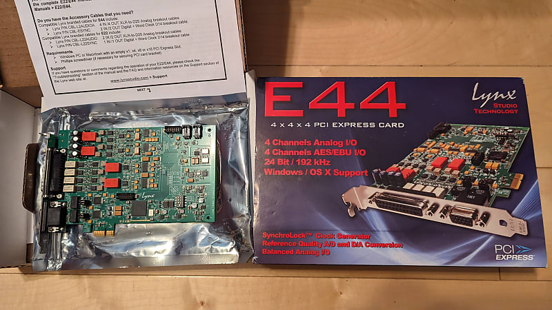 Lynx E44 PCIe AD/DA Audio Interface Sound Card | Reverb
