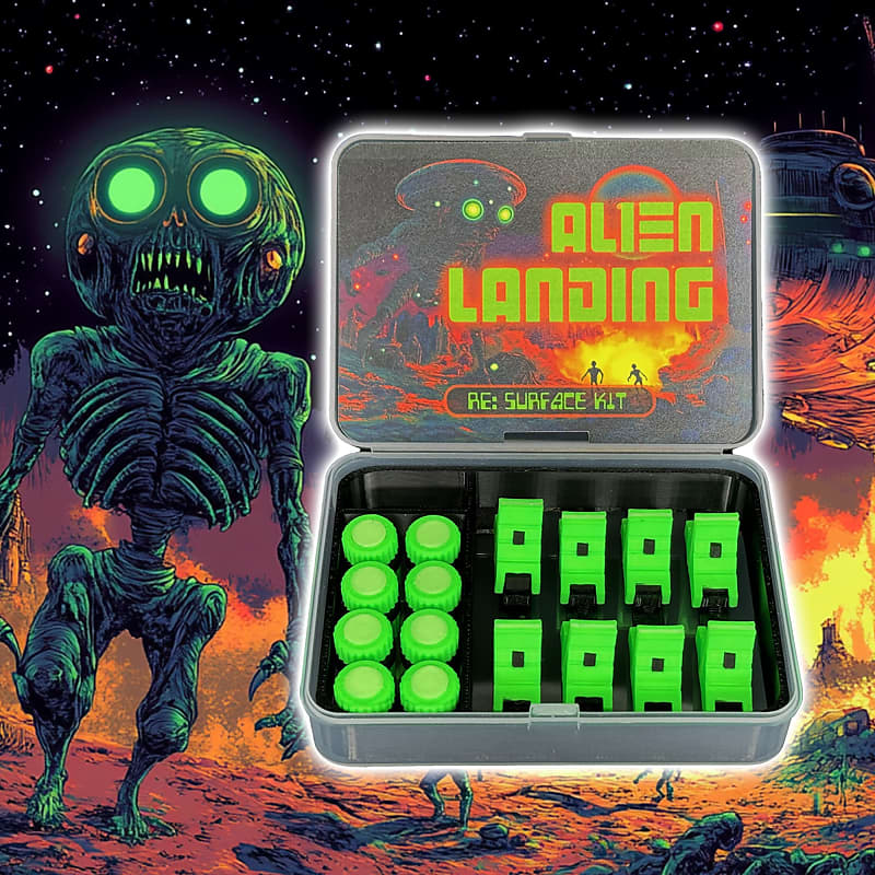 SSL UF8 - Fader/Knob Kit (Glow Green) - Alien Landing | Reverb UK