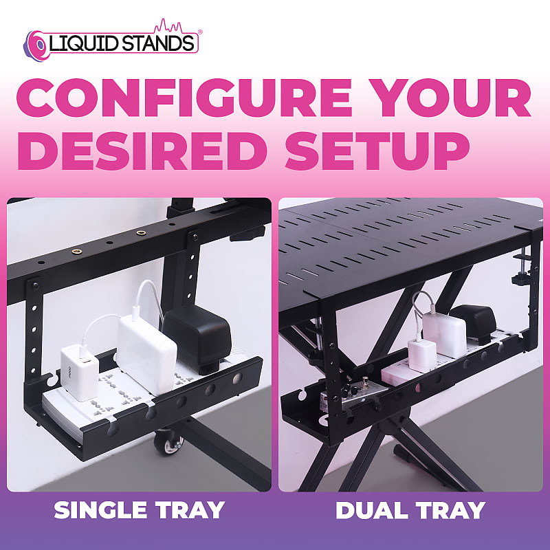 Liquid Stands Extendable Under Desk Cable Management Tray | Reverb