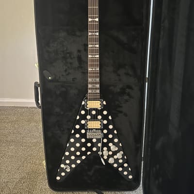Karl Sandoval Randy Rhoads Poka Dot V 2015 Black with White | Reverb