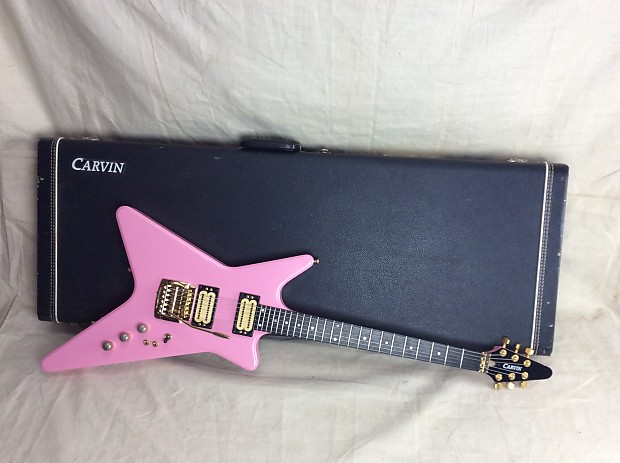 1980's Carvin V220 Electric Guitar Pink with Original Case | Reverb