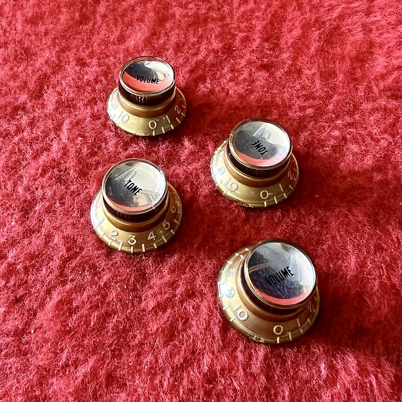 Gibson Reflector knobs c 1960 - Gold original vintage USA Les | Reverb