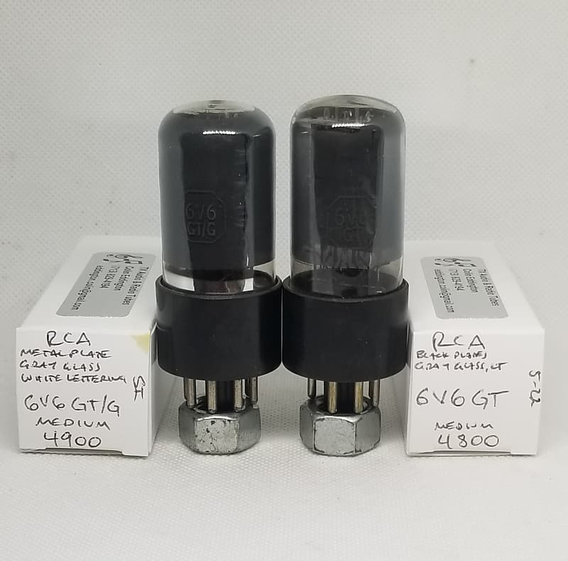 RCA 6V6GT Gray Glass Matched Pair (2.0%) NOS 6V6 6V6GT | Reverb