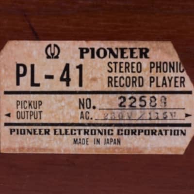 Vintage Pioneer PL-41 // Belt-Drive Turntable / Restored | Reverb