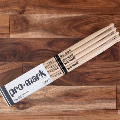 PROMARK SHIRA KASHI OAK 5B WOOD TIP DRUM STICKS 4 PACK, 8 | Reverb UK