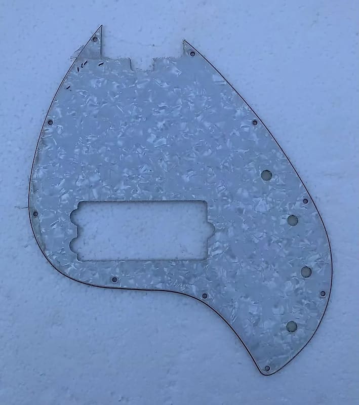 Custom 5 String Bass White Pearl Pickguard Scratch Plate | Reverb