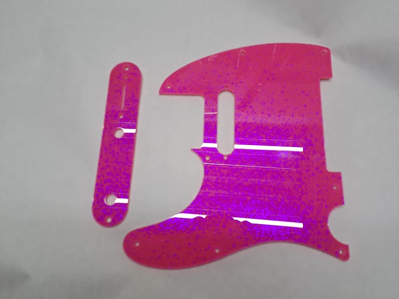 Lefty Left Handed Hot Pink Sparkle Glitter Pickguard + | Reverb