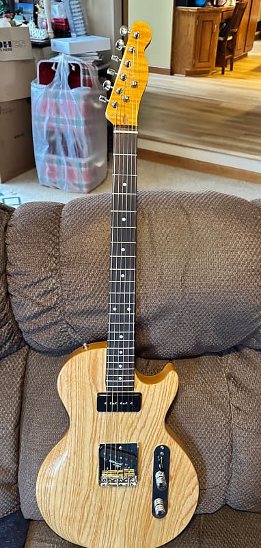 Boutique Solid Swamp Ash Tele Paul hybrid single cut Flame | Reverb