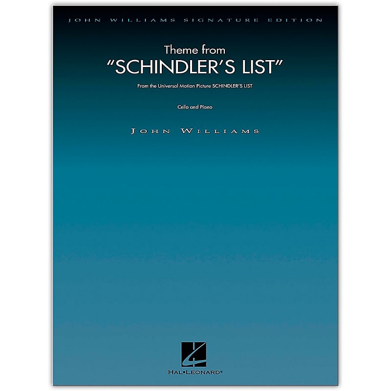 Hal Leonard Theme from Schindler's List for Cello and Piano | Reverb