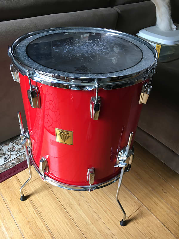 Yamaha Power V Floor Tom 16,5x16,5" Made in England Red | Reverb