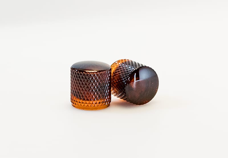 Deep Tobacco Set-Screw Knurled Knob Duo | Reverb