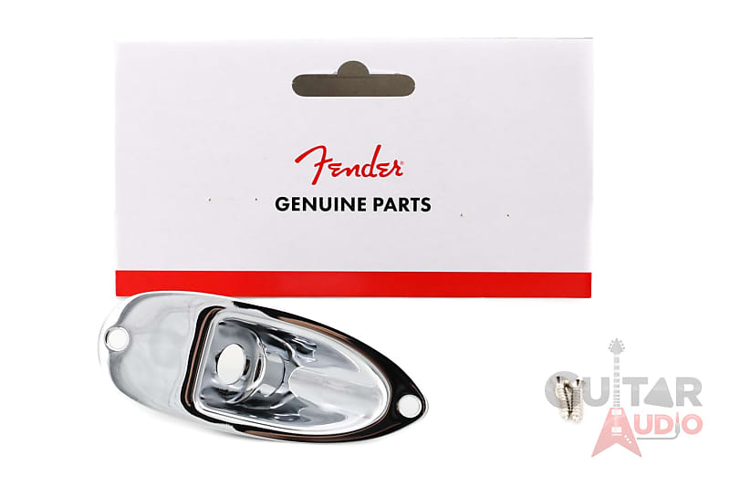 Genuine Fender CHROME Stratocaster/Strat Guitar Input Output | Reverb