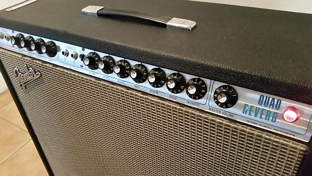 Fender Quad Reverb 1975 Black & Silver | Reverb