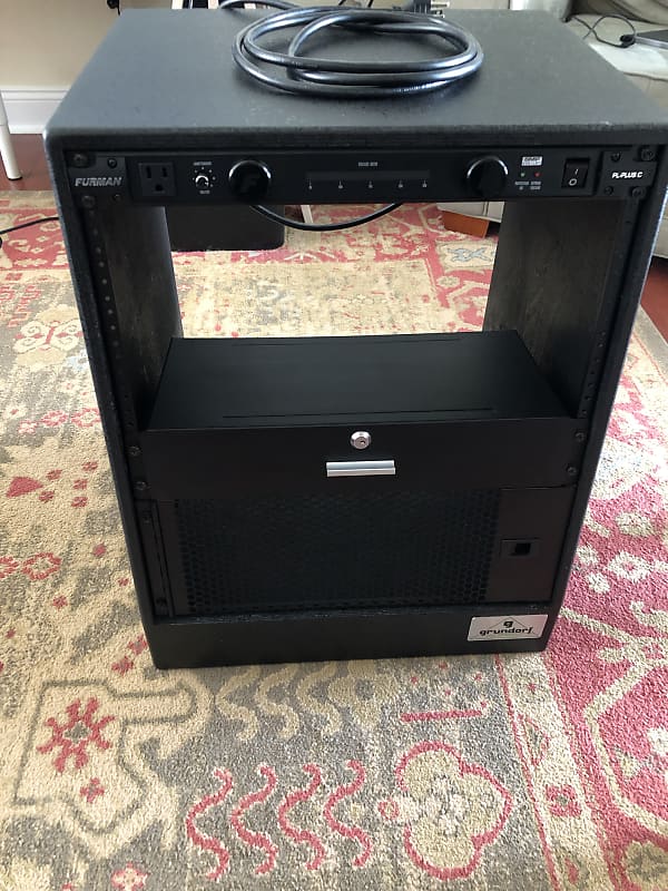 Grundorf 12-Unit Slant Rack with Furman Power, drawer, and | Reverb