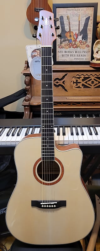 Alba By Corbin SDG313C Natural Satin Dreadnought Acoustic | Reverb