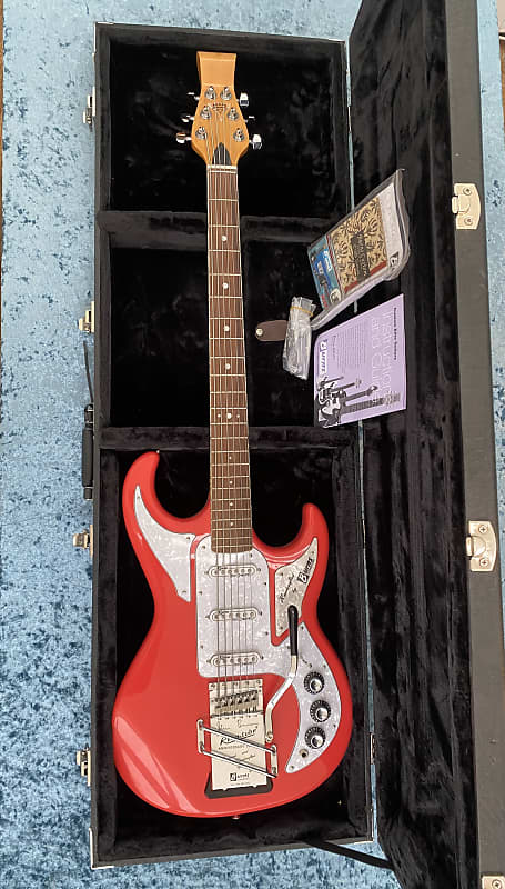 Burns Barracuda Bass VI - Red | Reverb